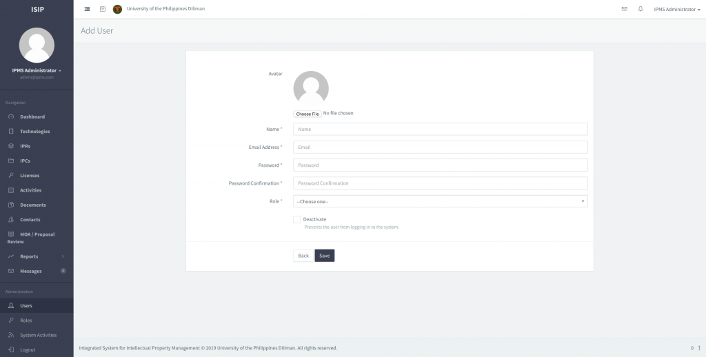 Integrated System for Intellectual Property Management - Michael Sarabia